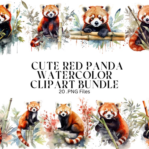 Red Panda Watercolor - Etsy