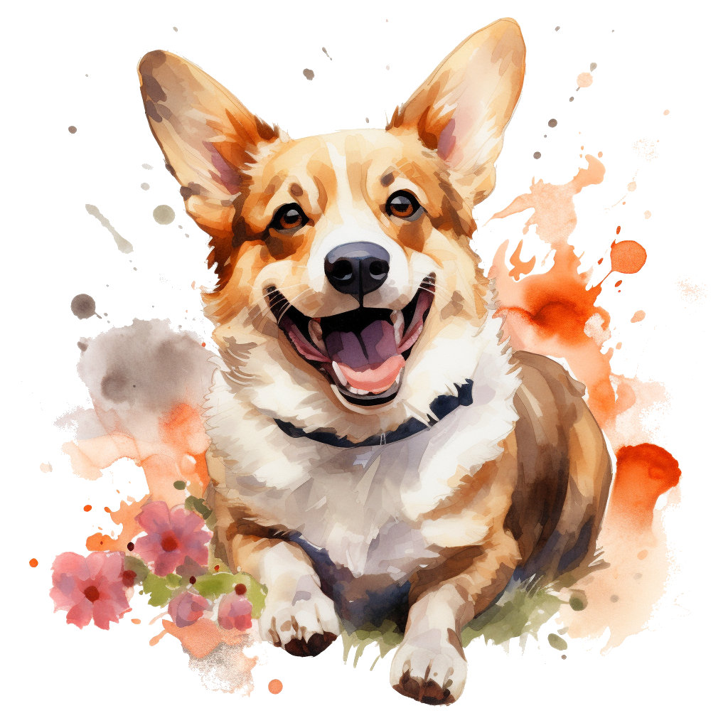 Watercolor Corgi Clipart Cute Puppy Corgi Bundle House Pet - Etsy