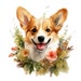 Watercolor Corgi Clipart, Cute Puppy Corgi Bundle, House Pet Animal ...
