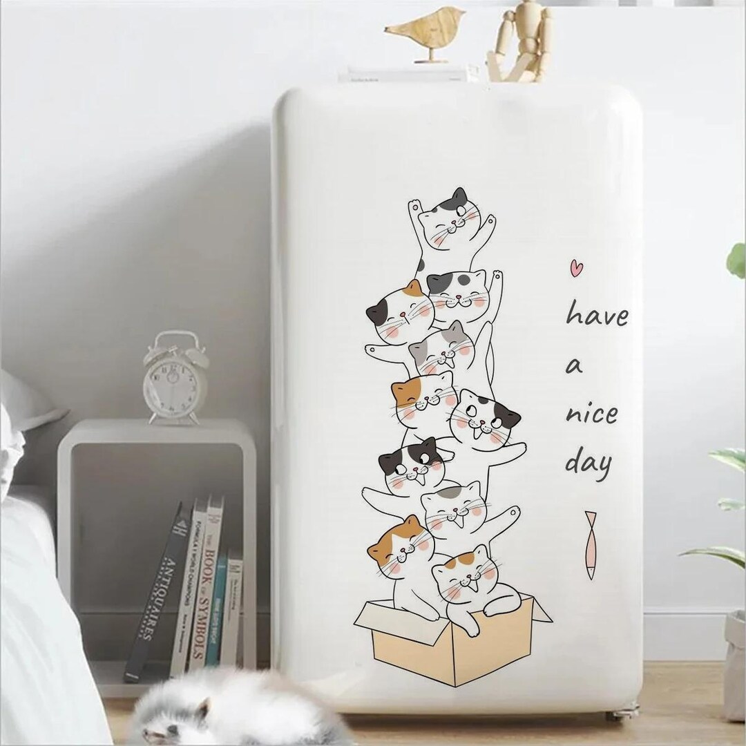 Cute Cat Stack “have a Nice Day” Wall Decal – Adorable Cat Tower ...