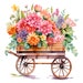 Watercolor Flower Carts Clipart Bundle, 12 Digital Download, Digital ...