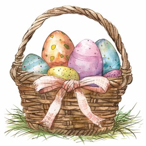 10 PNG, Easter Eggs Clipart Bundle, Easter Clipart, Eggs Clipart Bundle ...