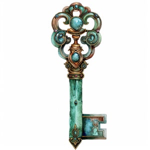 12 Enchanted Keys Clipart, High Quality Pngs, Digital Download ...