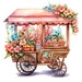 Watercolor Flower Carts Clipart Bundle, 12 Digital Download, Digital ...