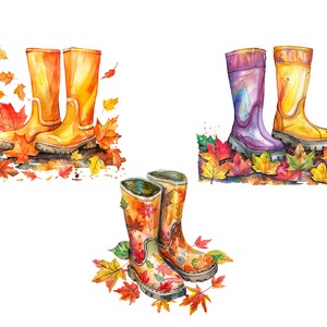 12 Watercolor Garden Boots Clipart Bundle, Hello Spring Designs, Garden ...