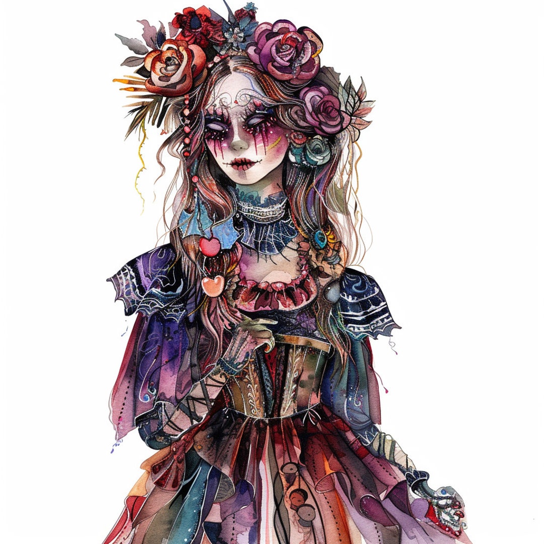 12 Horrific Fashion Doll PNG Graphics, Halloween Png Designs, Halloween ...