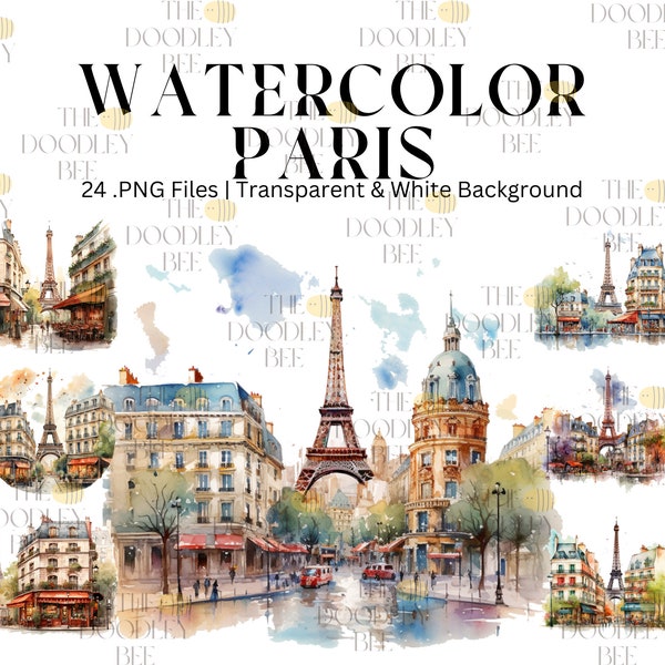 Paris Watercolor - Etsy