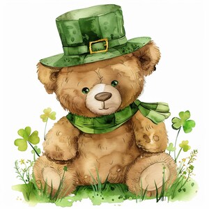 12 St Patrick Teddy Bear PNG Clipart Bundle, St Patrick Graphics, St ...