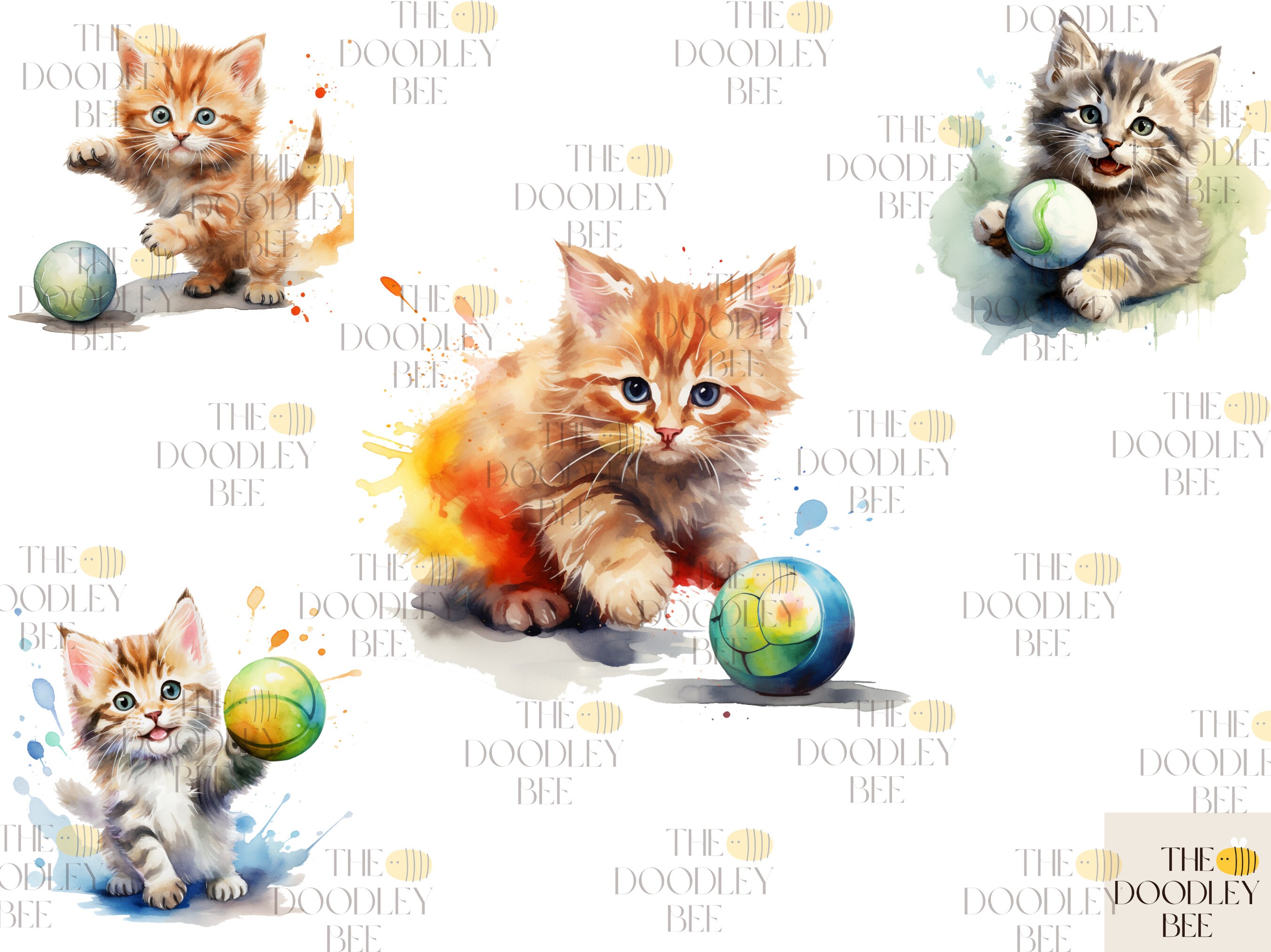 20 Funny Cats Clipart Cute Cat Clip Art Kawaii Kitten Kitty - Etsy