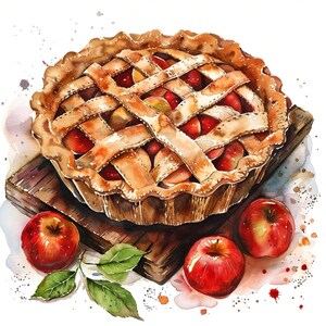 12 Apple Pie Clipart, High Quality Pngs, Nursery Art | Card Making ...