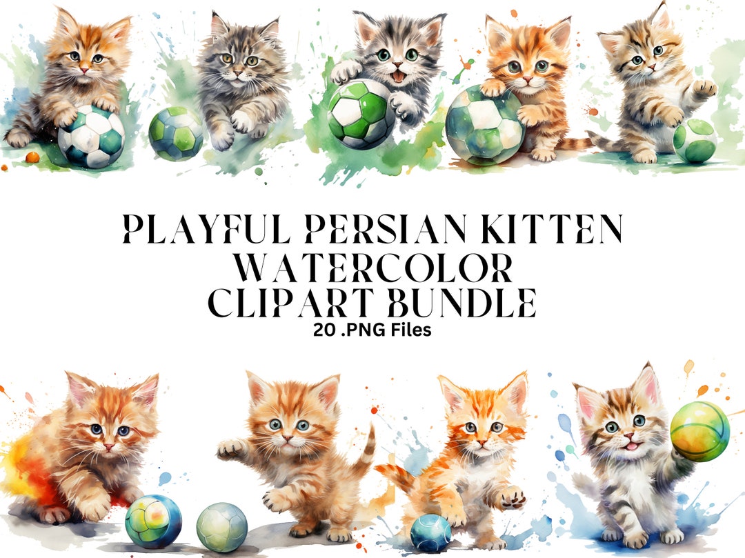20 Funny Cats Clipart Cute Cat Clip Art Kawaii Kitten Kitty Pet ...