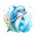 12 Watercolor Dolphins Clipart Bundle, Digital Download, Digital Paper ...