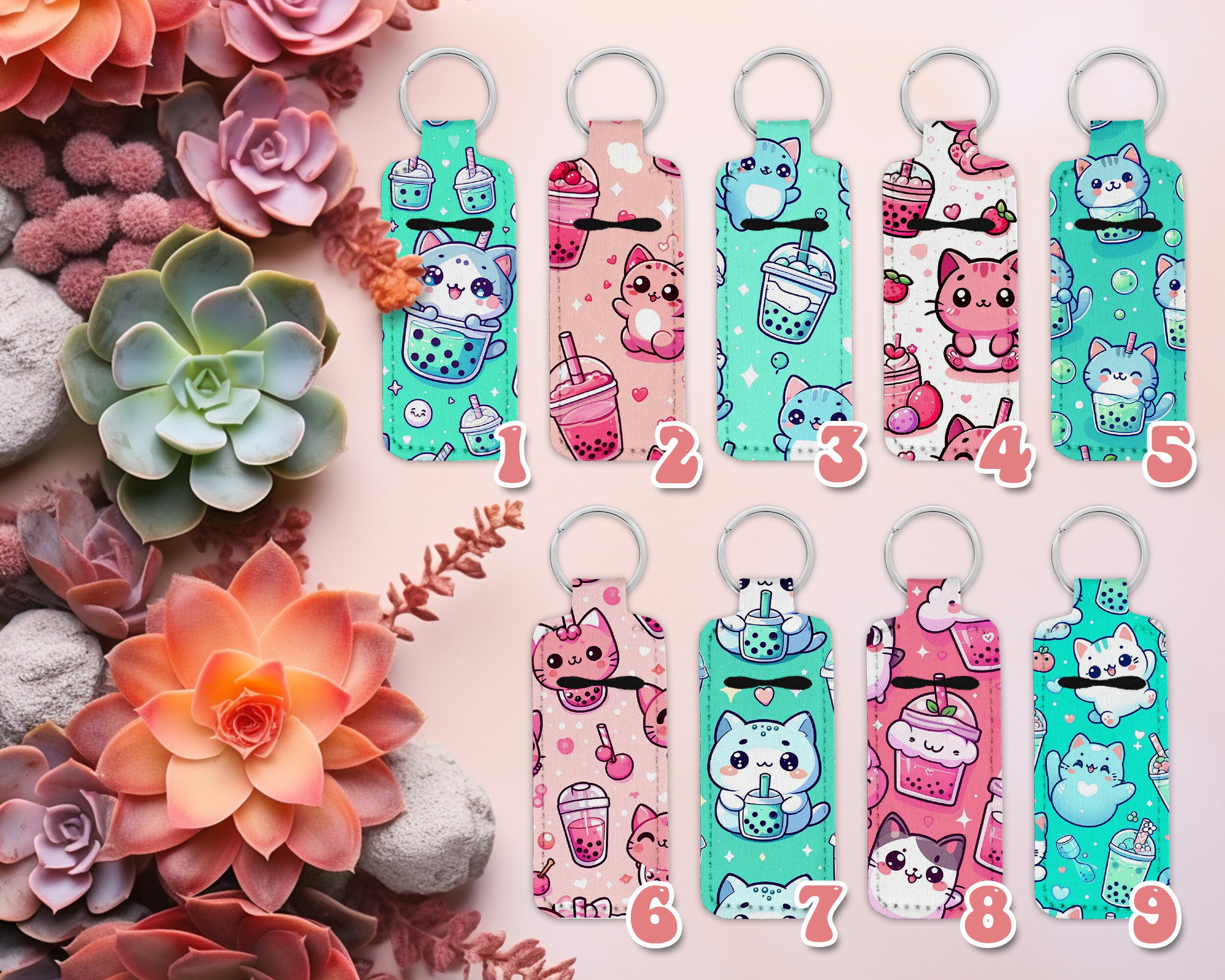 Boba Tea Chapstick Holder, Kawaii Kitty Lipbalm Holder, Vintage Cute ...
