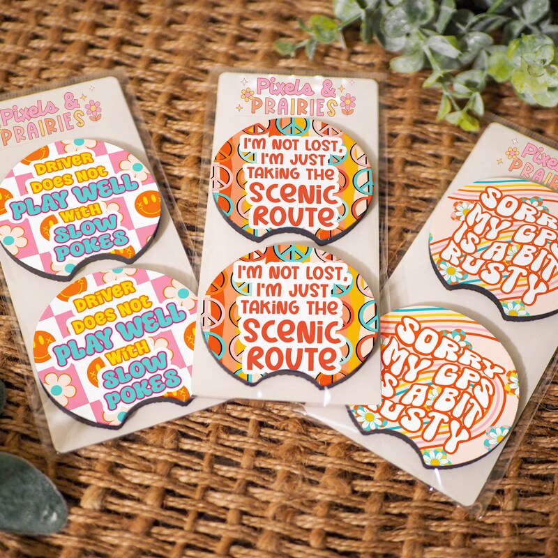 Hot Pink Coasters - Etsy