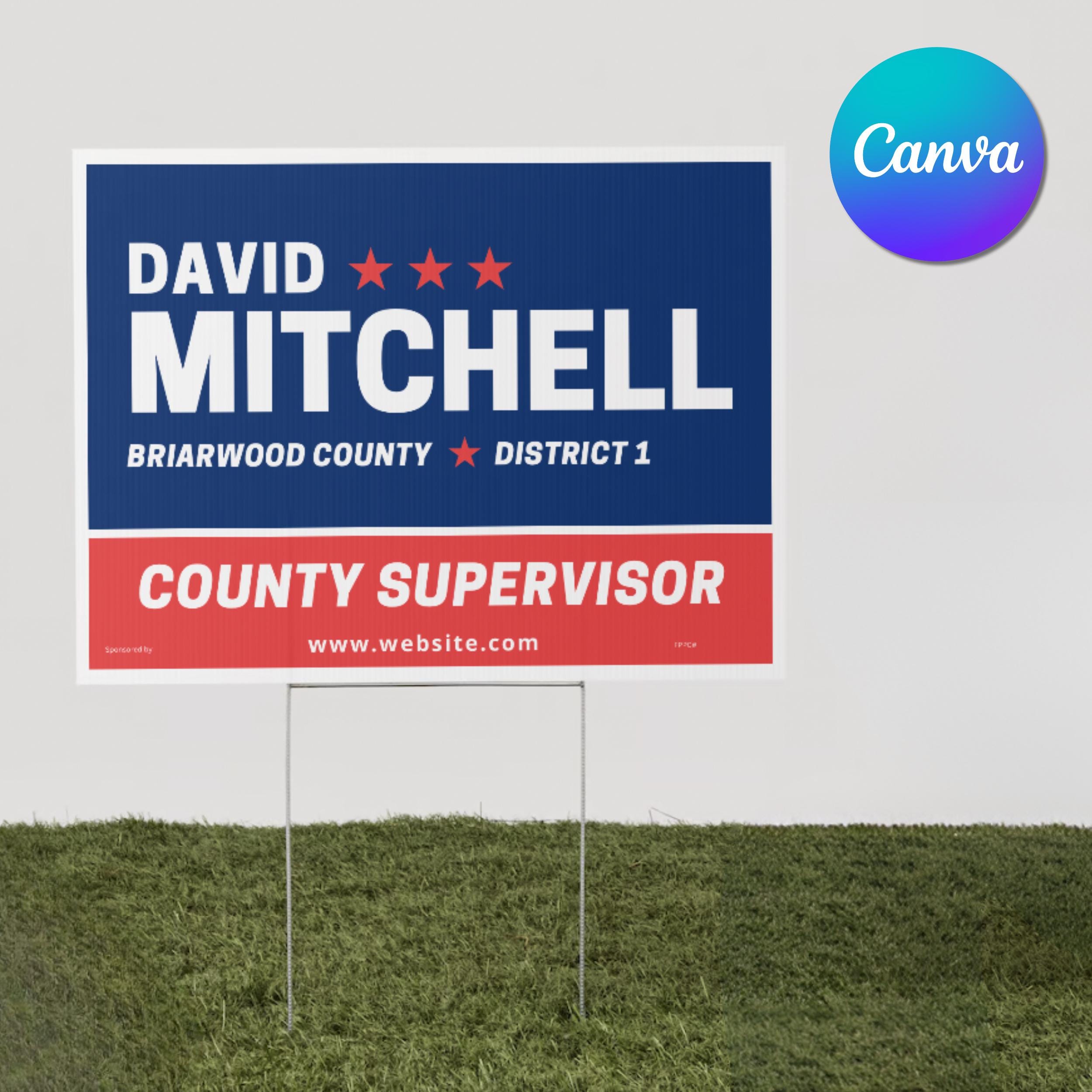 Campaign Sign Template | Political Sign Template | Yard Sign | Campaign ...