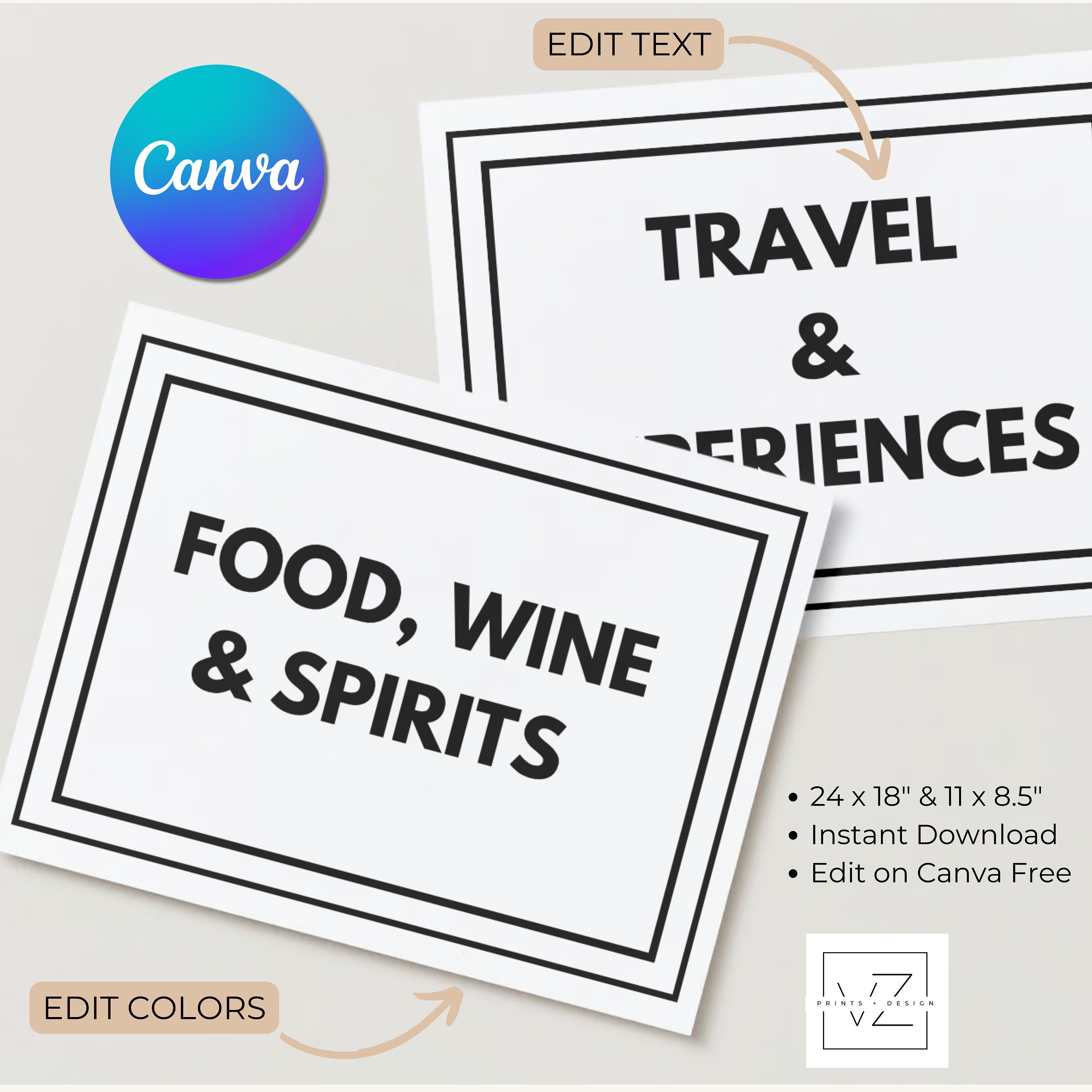 Silent Auction Signage | Silent Auction Categories | Fundraiser Signs ...