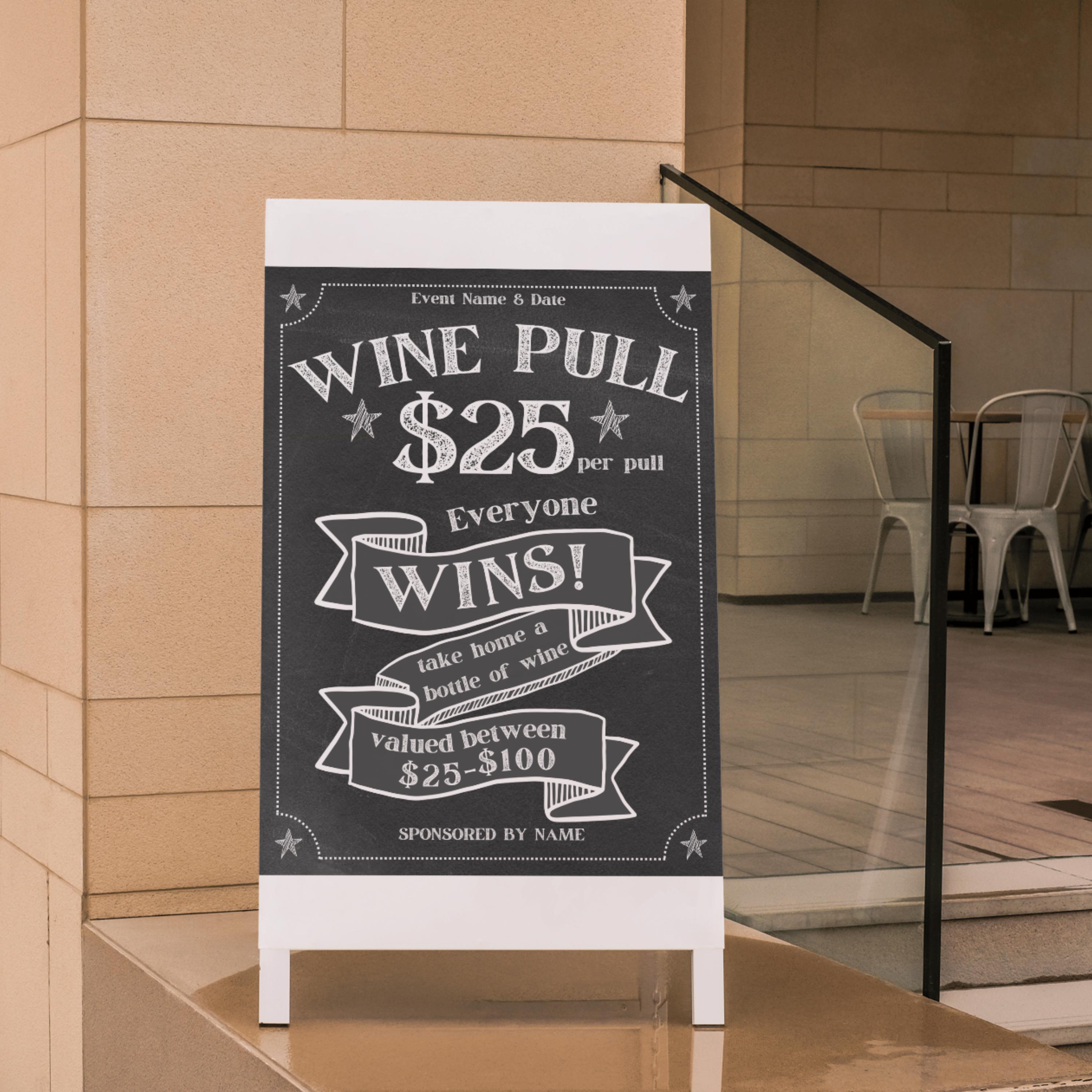 Wine Pull Game Template | Cork Pull Fundraiser | Auction Wine Pull ...