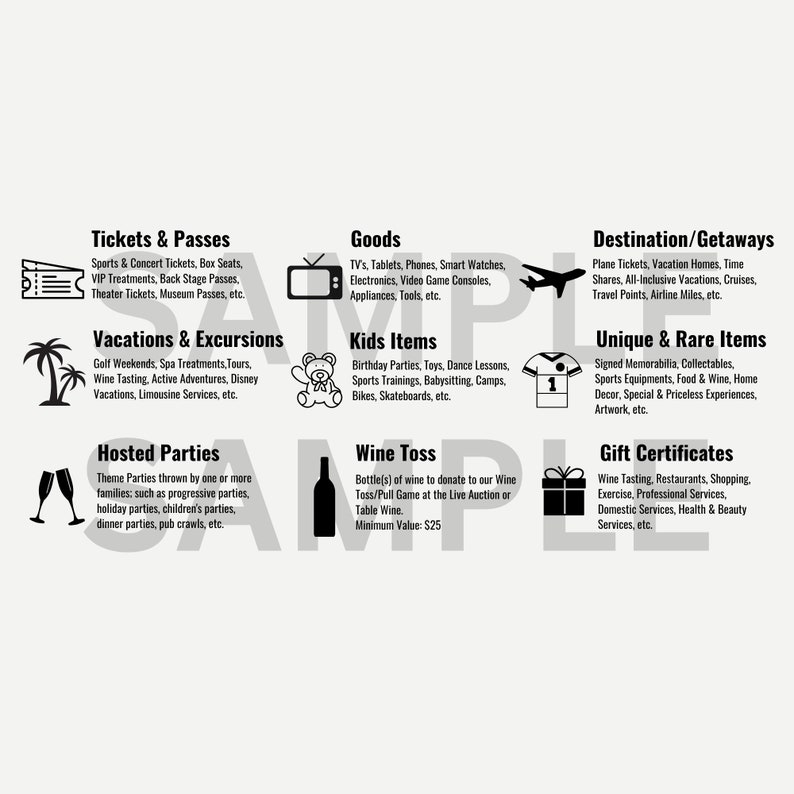 Auction Wish List Flyer | Fundraiser Donation Request (canva Editable ...