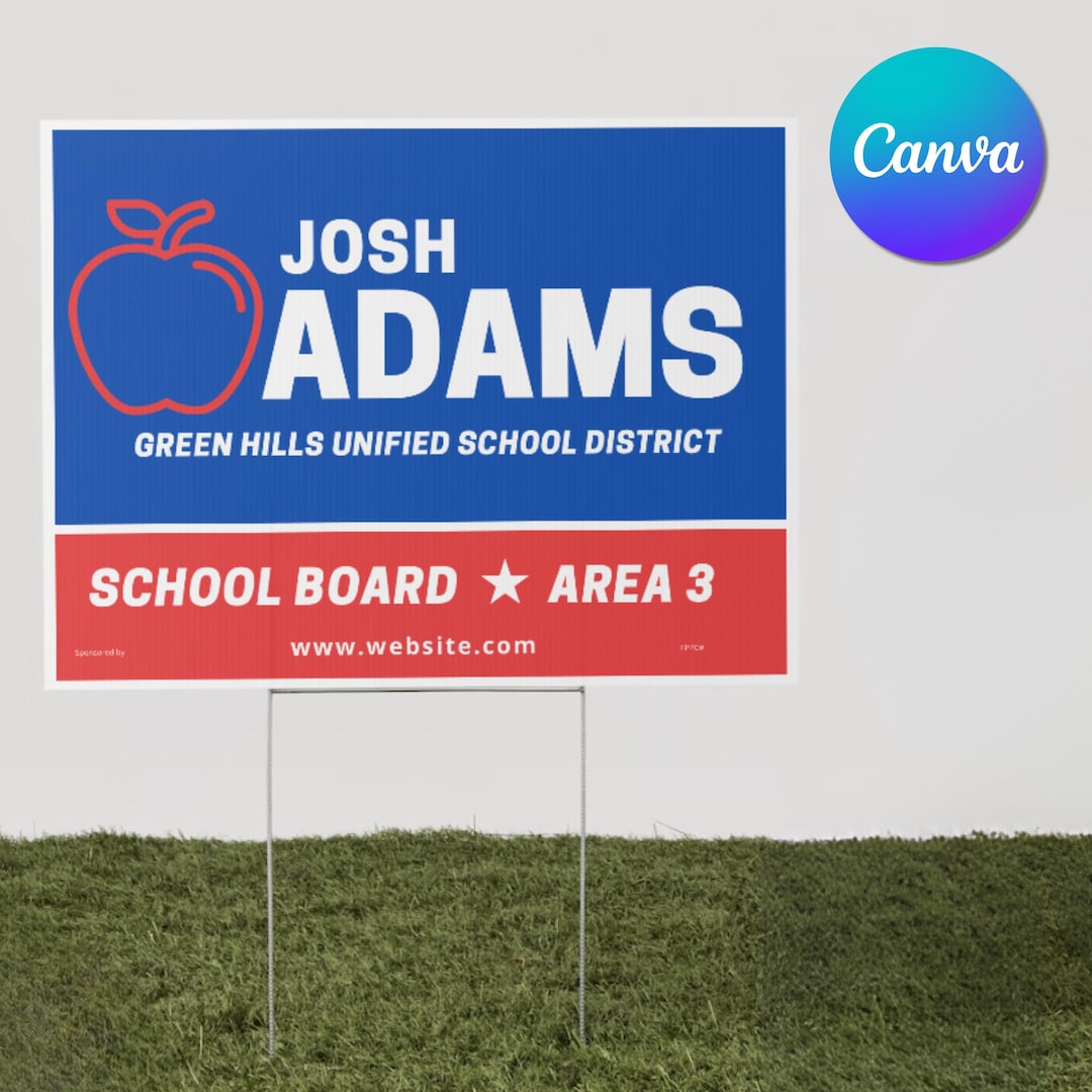 Campaign Sign Template | Political Sign Template | Yard Sign | Campaign ...