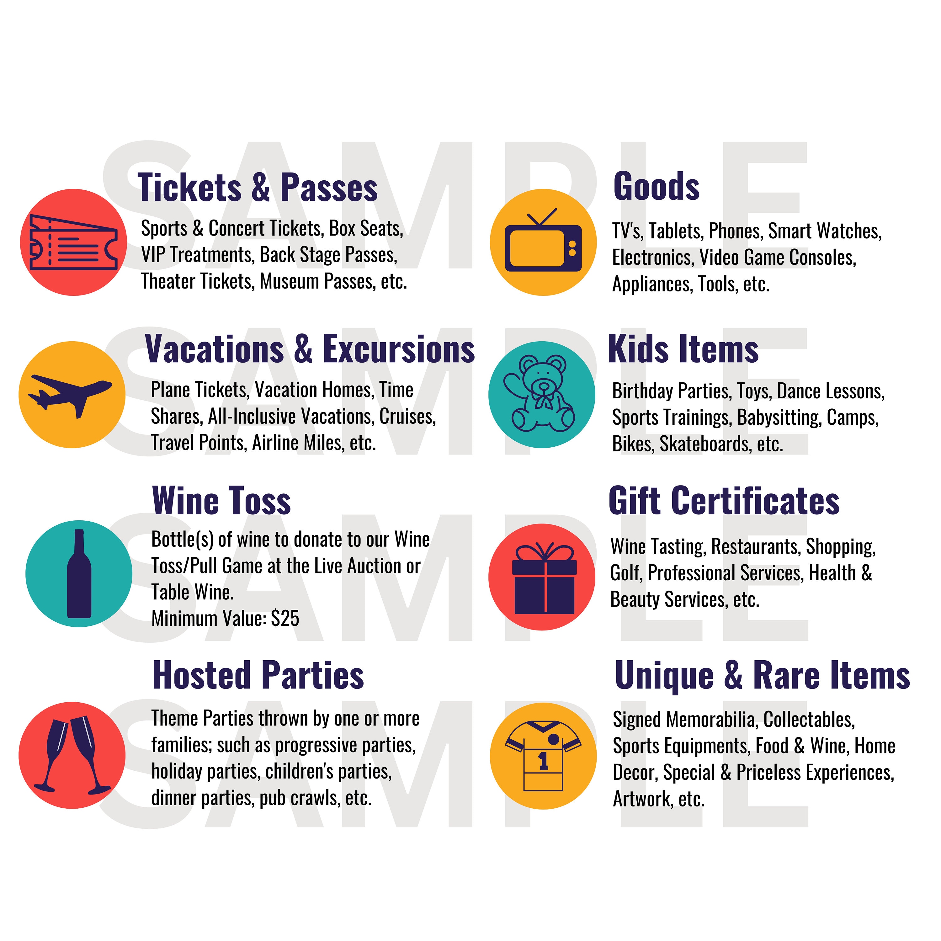 Auction Wish List | Donation Request Flyer | Auction Donation Request | School Auction ...