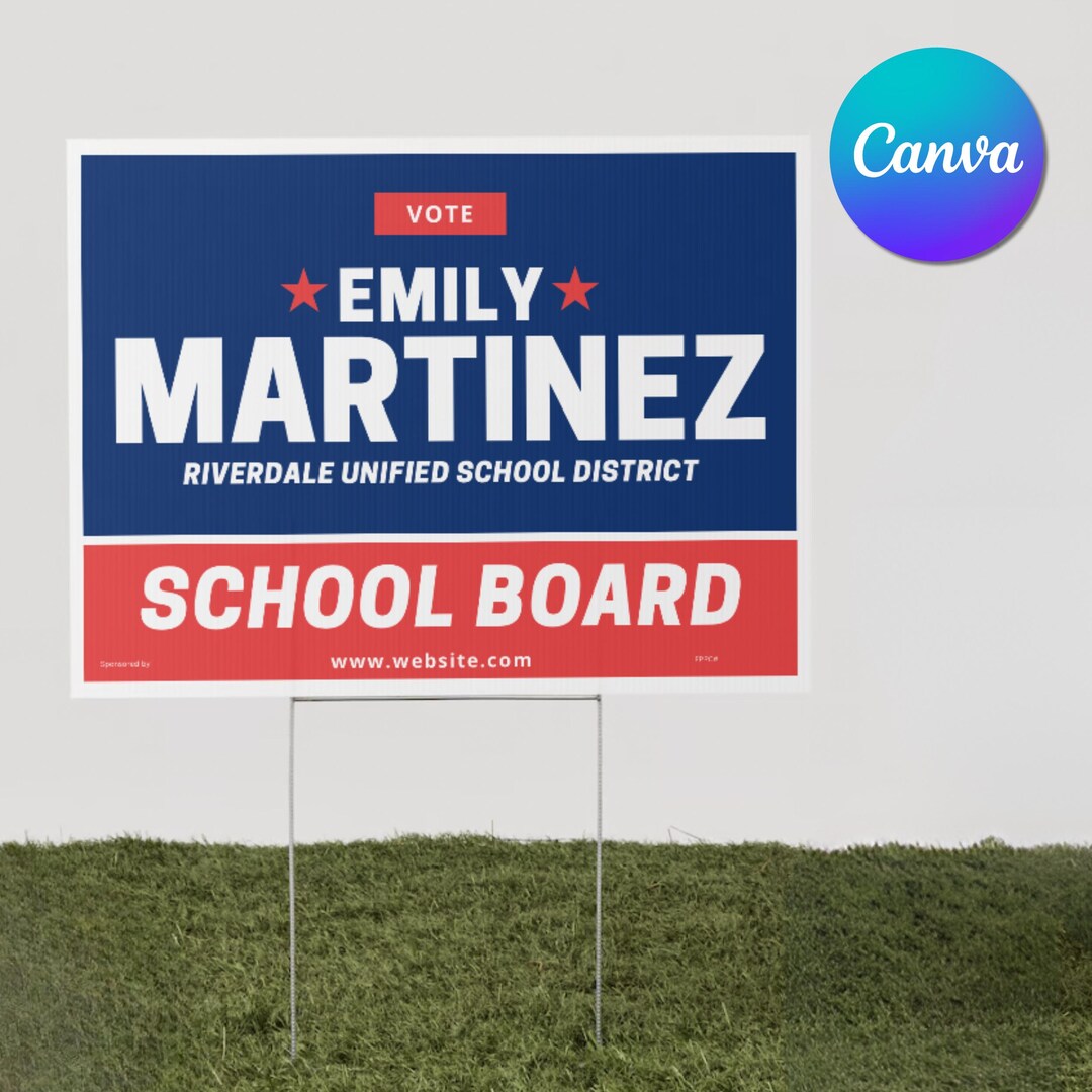 Editable Campaign Yard Sign Template | Political Election Sign (digital ...