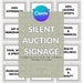 Silent Auction Signage | Silent Auction Categories | Fundraiser Signs ...