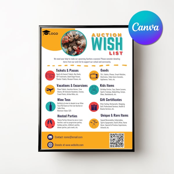 Donation List Flyer - Etsy