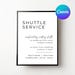 Canva Shuttle Service Template | Wedding Shuttle Template | Modern ...
