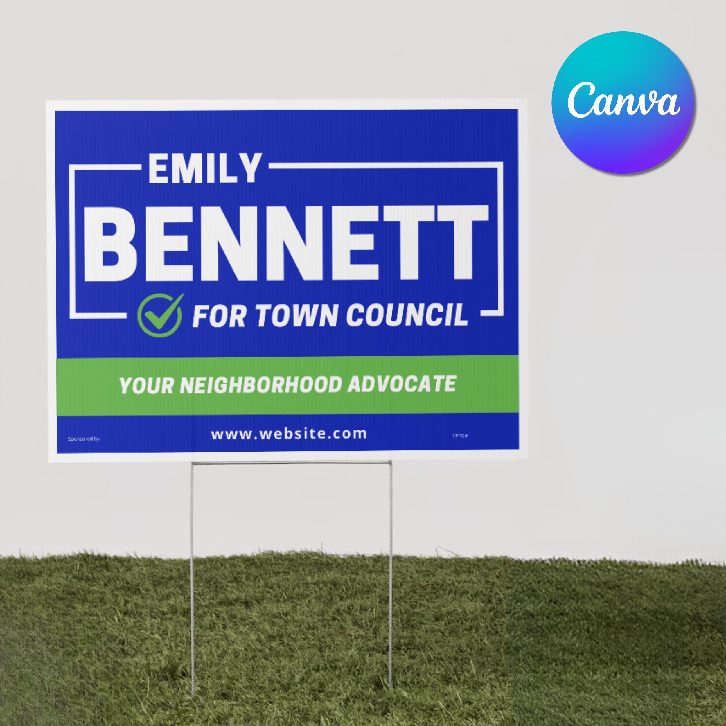Campaign Sign Template | Political Sign Template | Yard Sign | Campaign ...