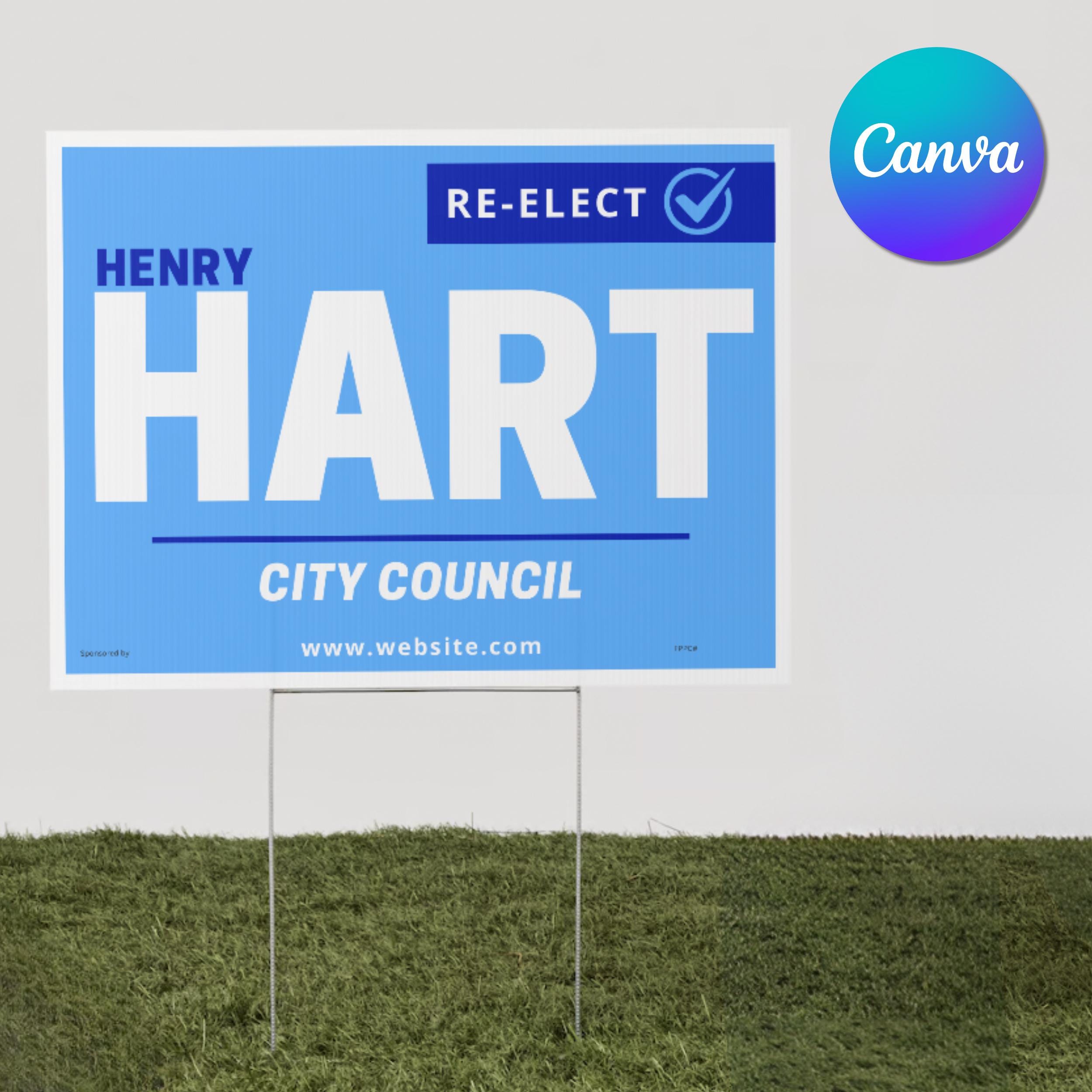 Campaign Sign Template | Political Sign Template | Yard Sign | Campaign ...