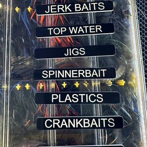 Set of 8 Tackle Tags, Tackle Box Labels and Organization, Tackle ...