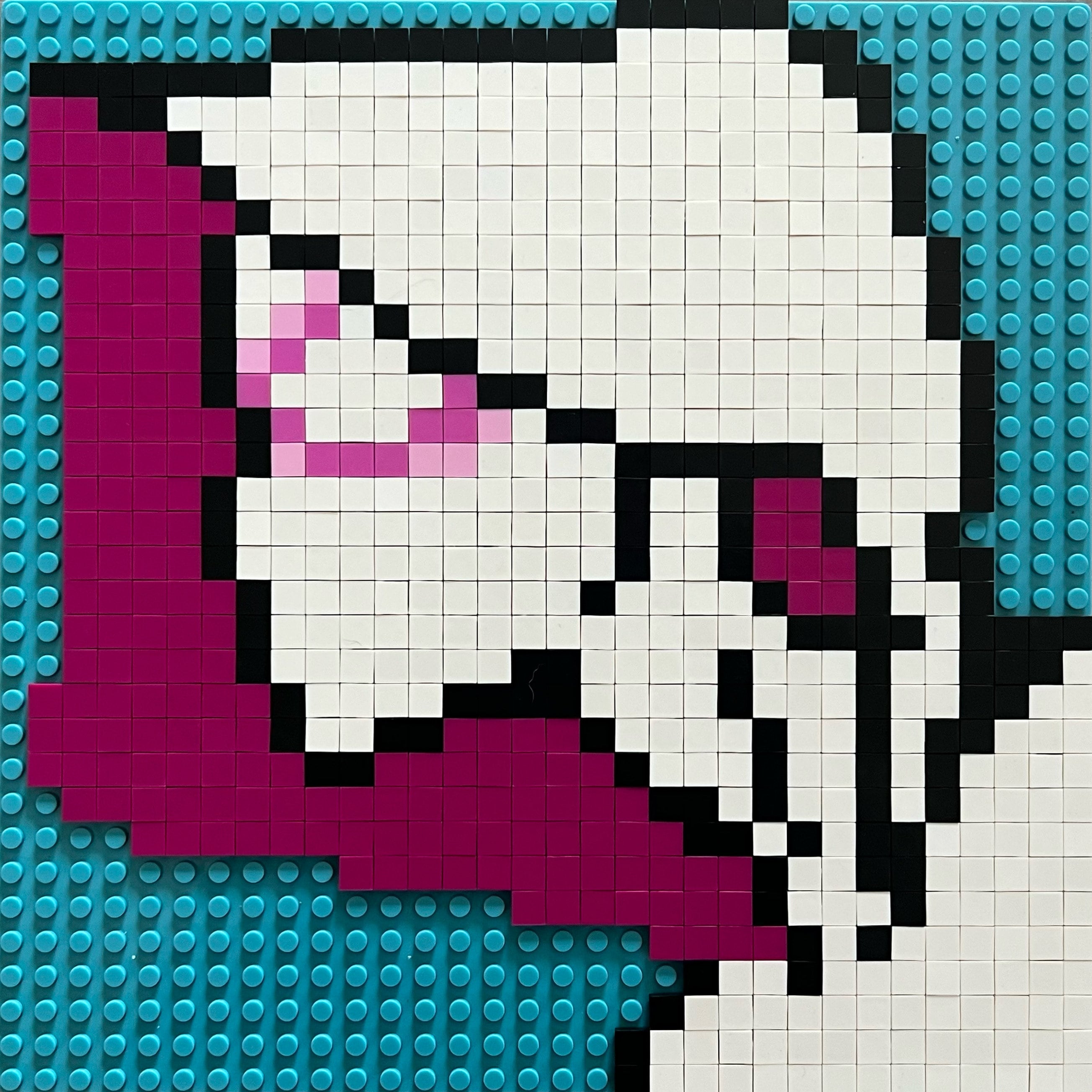 Spider-gwen Gwen Stacy 8 Bit Block Art - Etsy