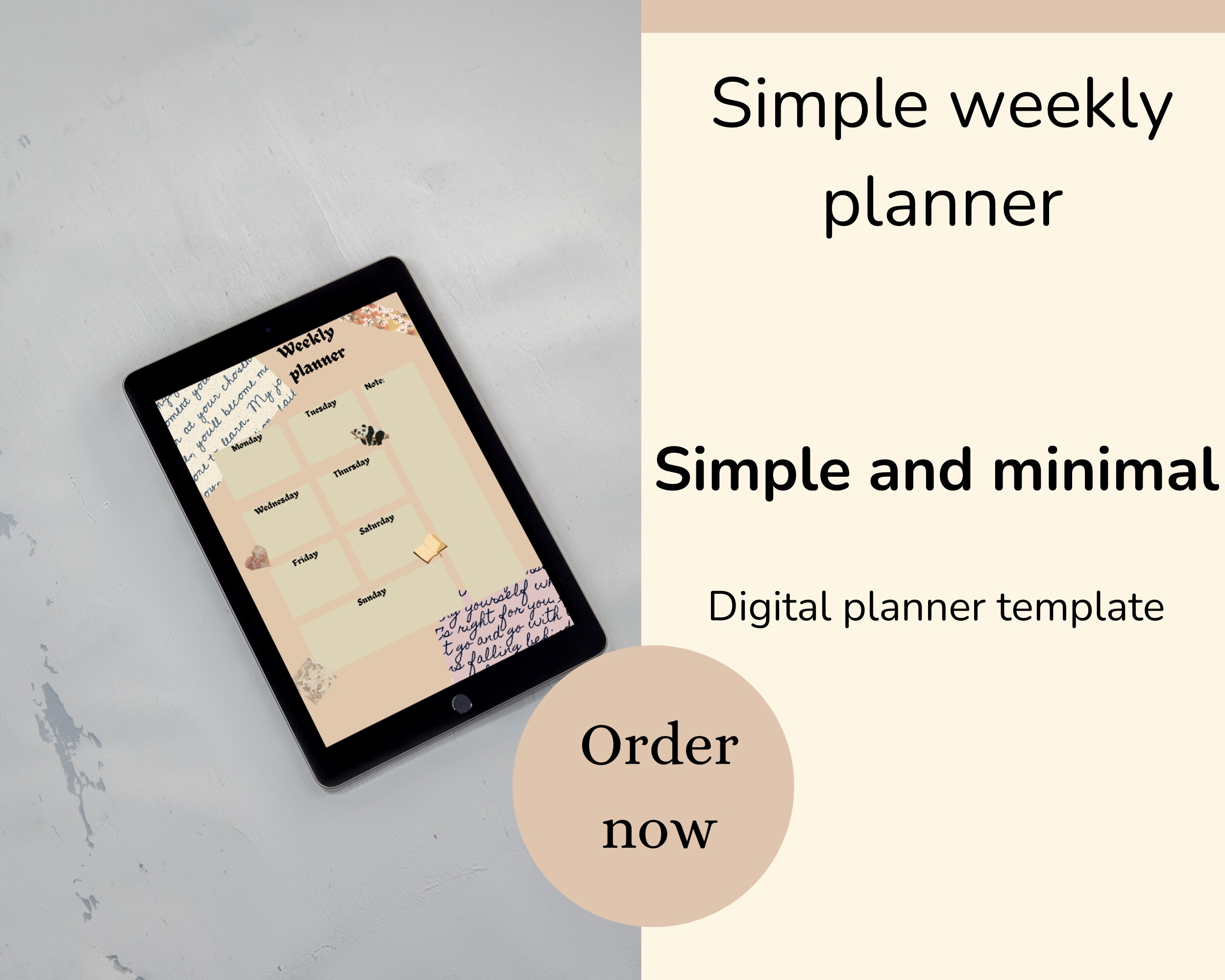 Digital Scheduler Printable Planner Weekly Planner - Etsy