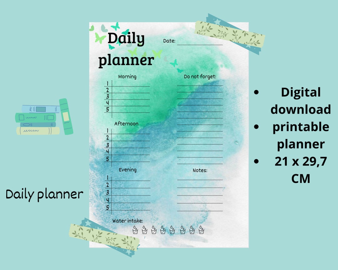 Digital Scheduler Printable Planner Daily Planner - Etsy