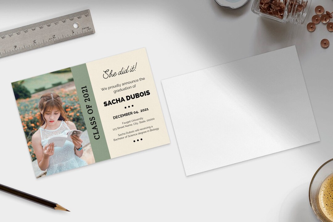 Custom Graduation/open House Invitations, With Envelopes - Etsy