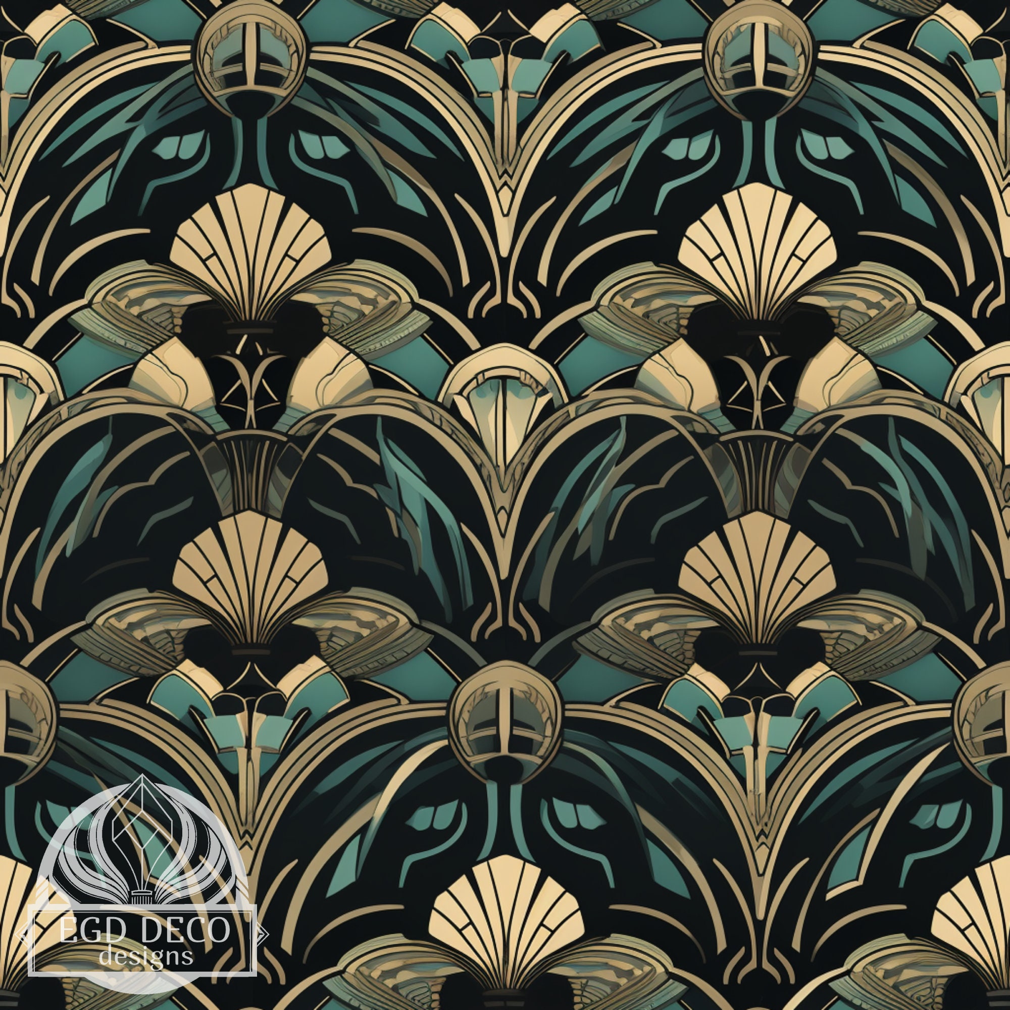 Art Deco Repeating Pattern Digital Download - Unique and Versatile ...