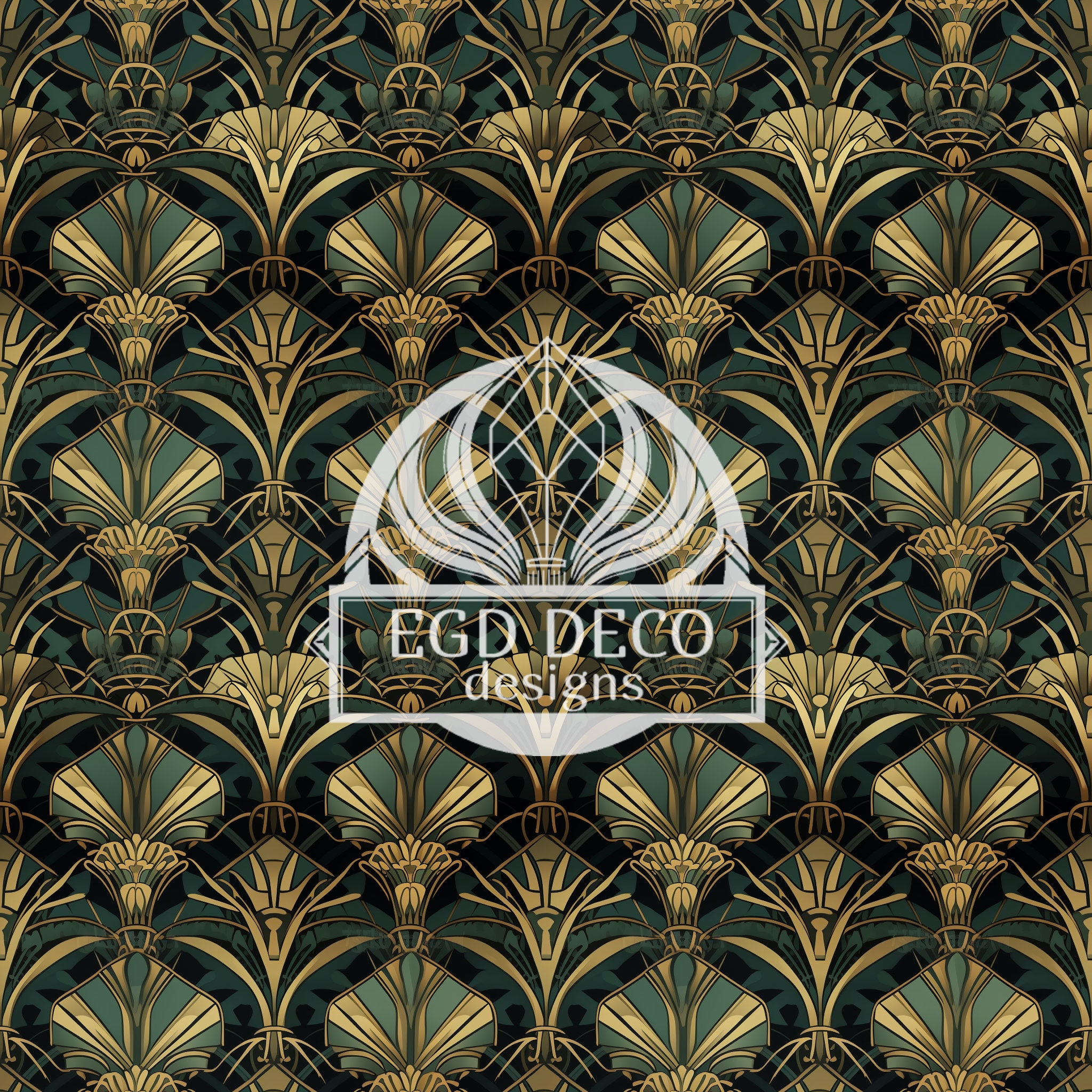 Art Deco Pattern Repeating Digital Design: High Resolution for Printing ...