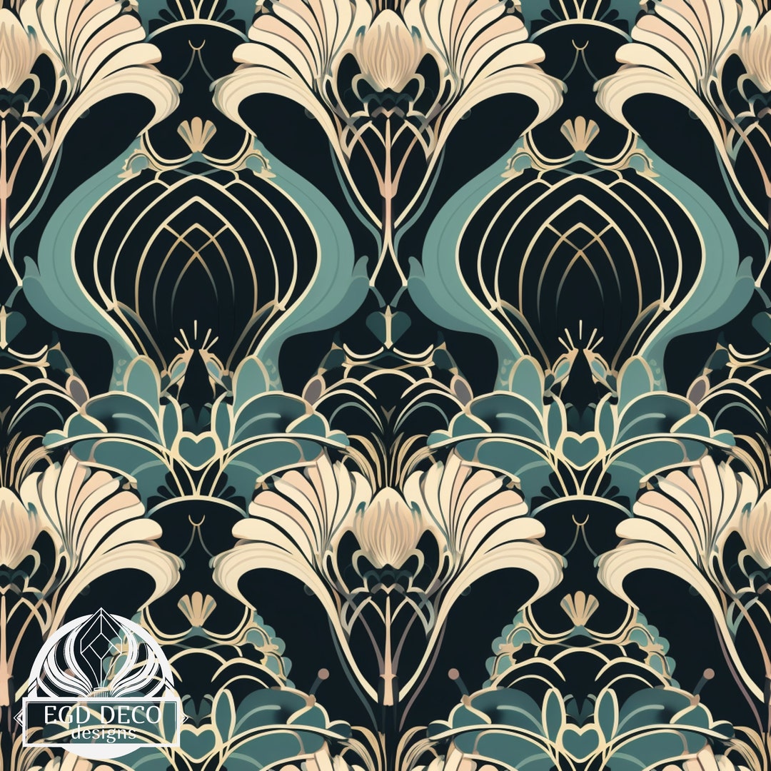 Art Deco Digital Repeating Pattern Design: High Resolution for - Etsy