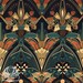 Art Deco Digital Repeating Pattern Design: High Resolution for Printing ...