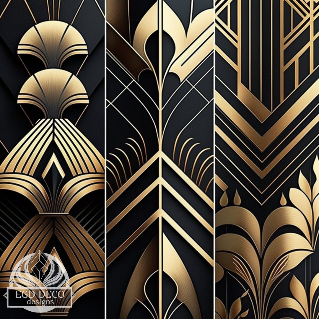 Art Deco Pattern Digital Design: High Resolution for Printing ...