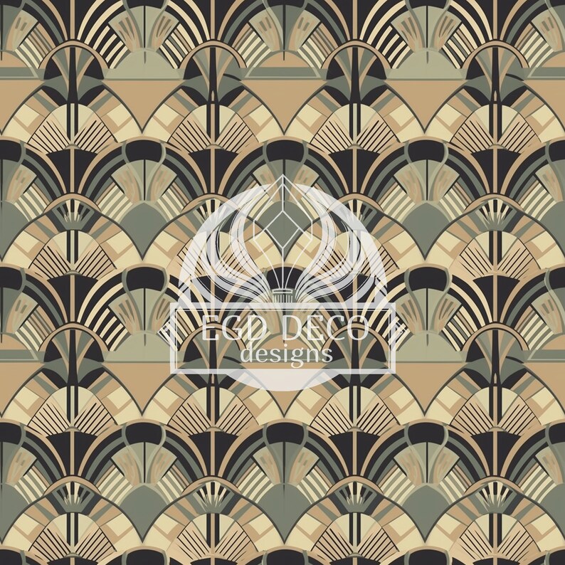 Art Deco Repeating Pattern Digital Download Unique and Versatile Design ...