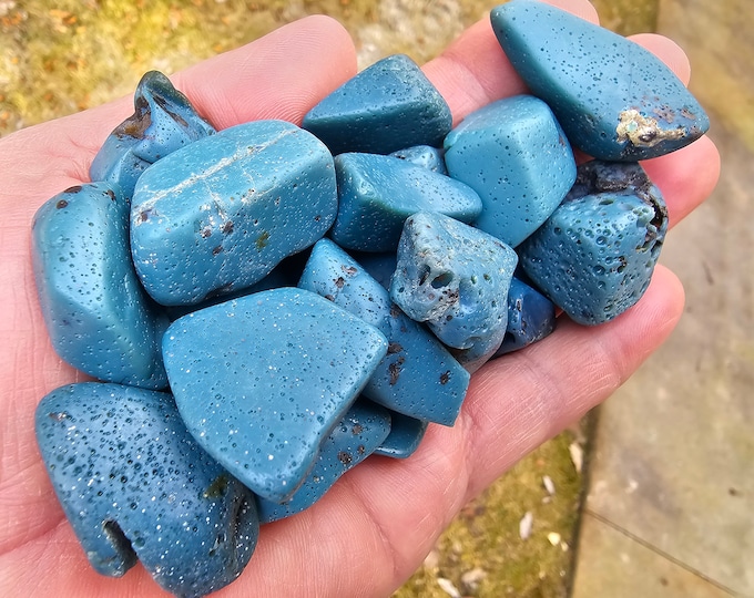 Leland Blue Sand Tumbled Slag Glass Crafts Jewelry Making - Etsy