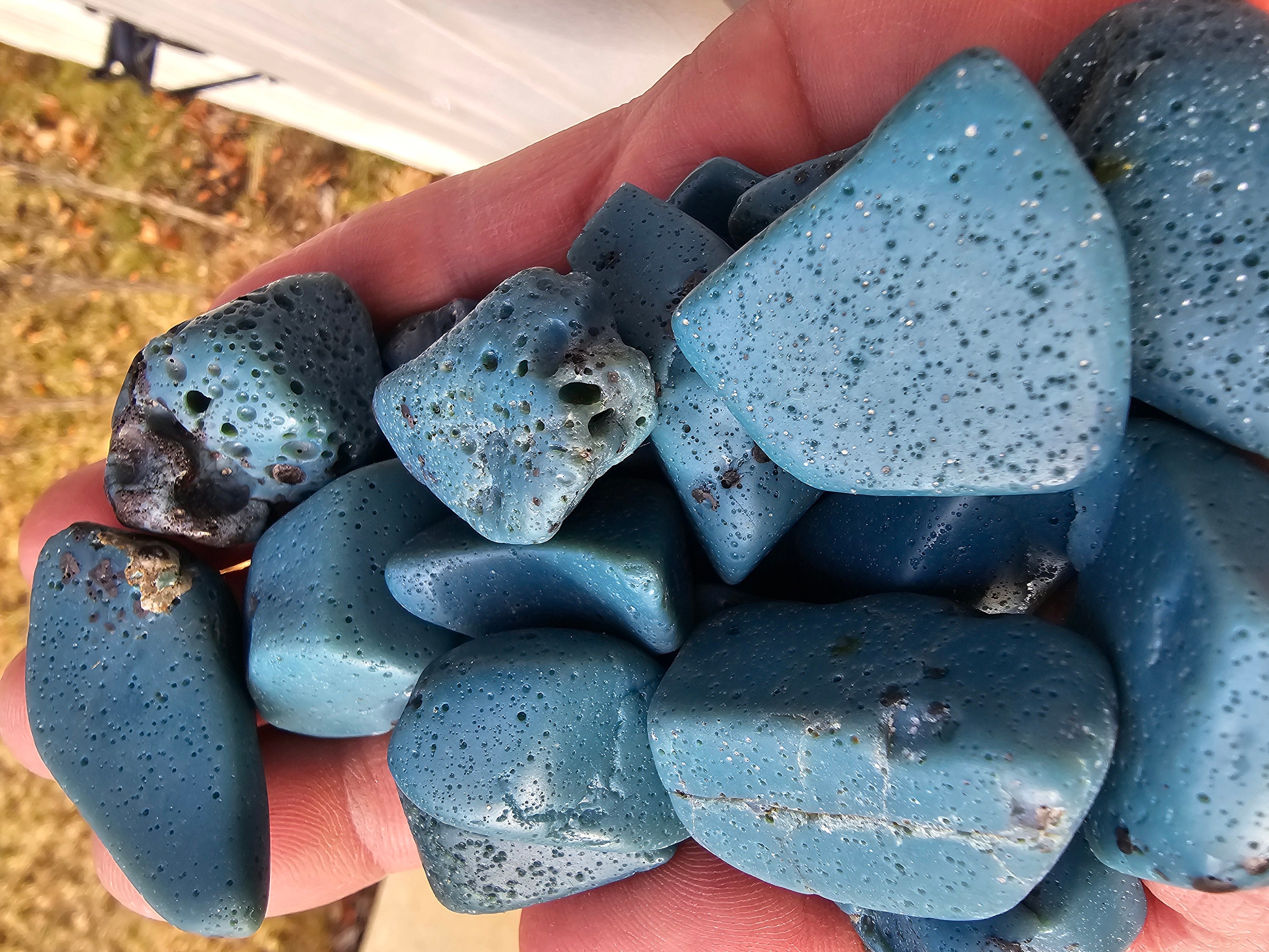 LELAND BLUE Beautiful Chunks of Leland Blue Slag. - Etsy