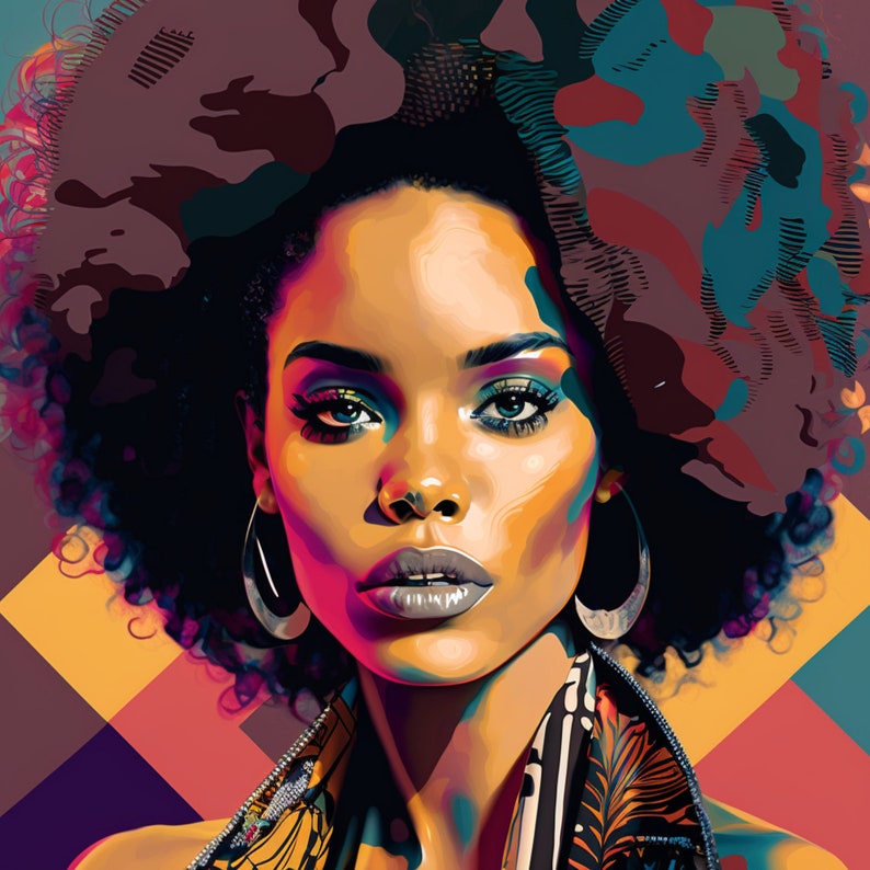 Black Girl Wall Art Black Printable Poster Black Woman Wall Print Black ...