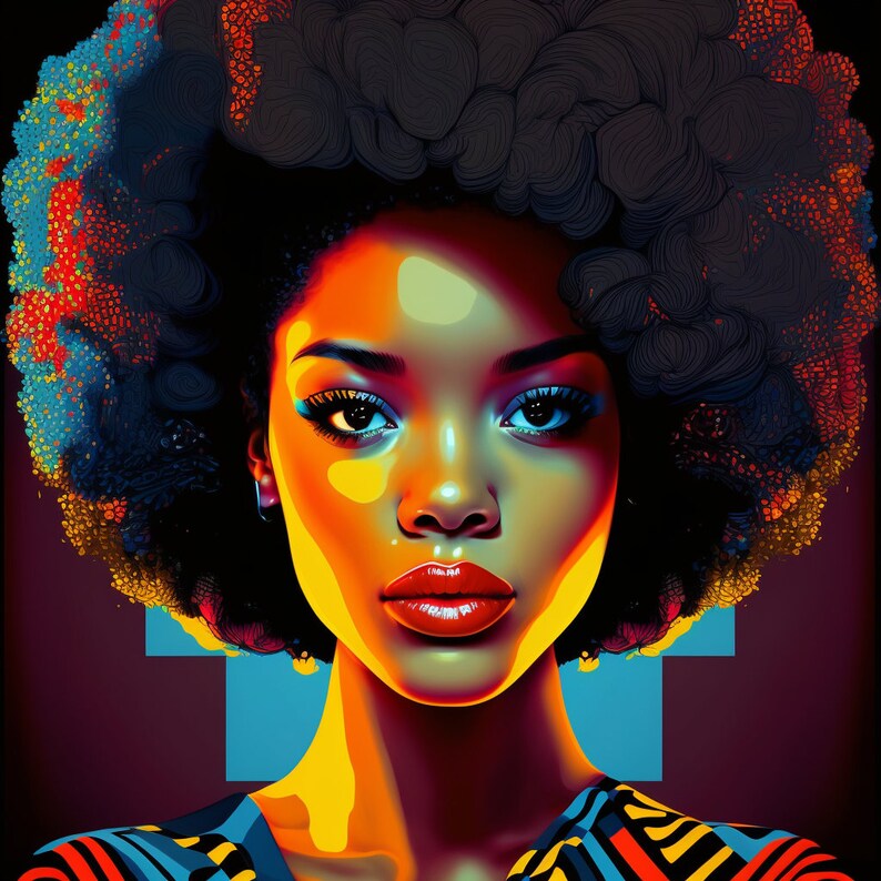 Black Girl Wall Art Black Printable Poster Black Woman Wall Print Black ...