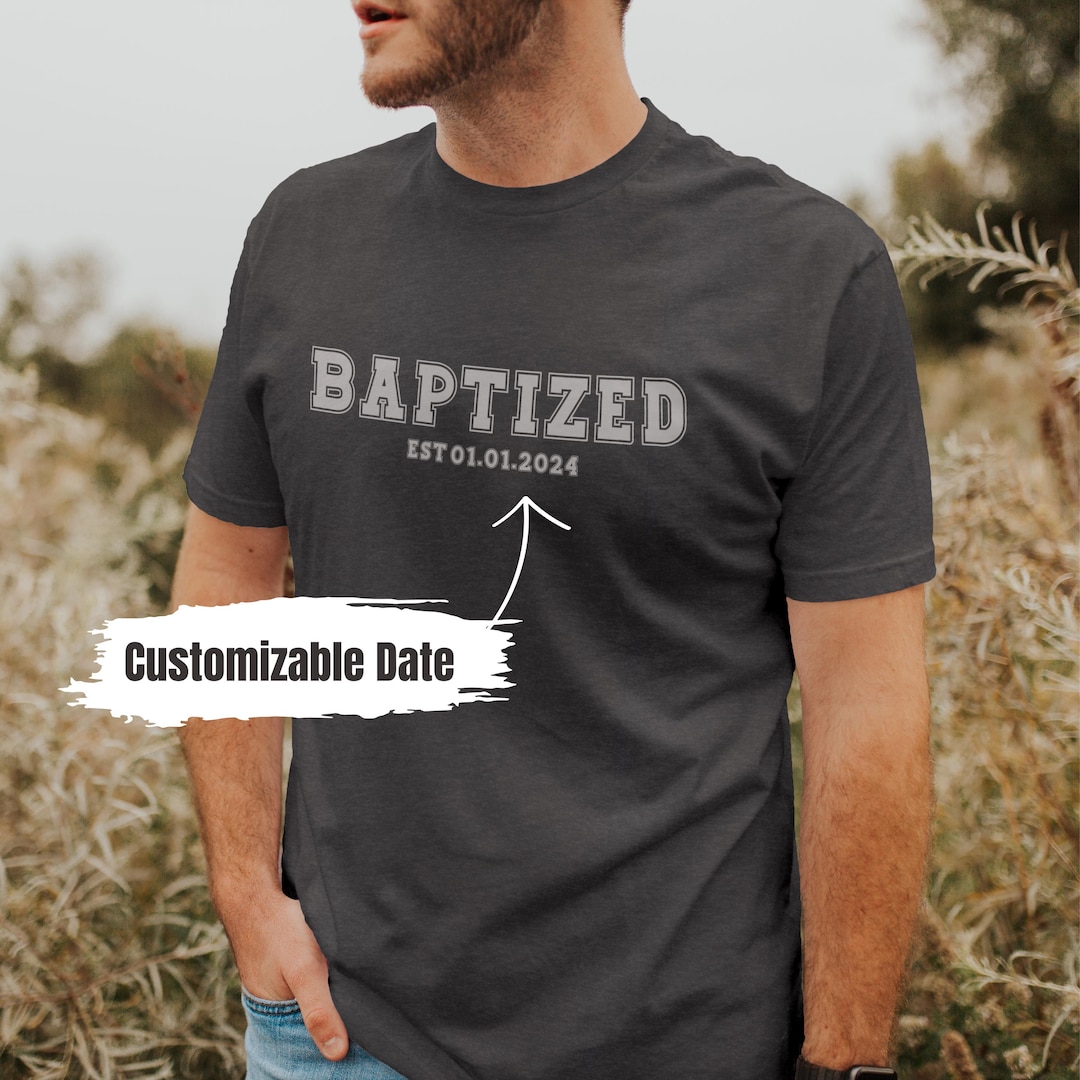 Personalized Baptism T-shirt: Christian Church Baptized Gift With ...