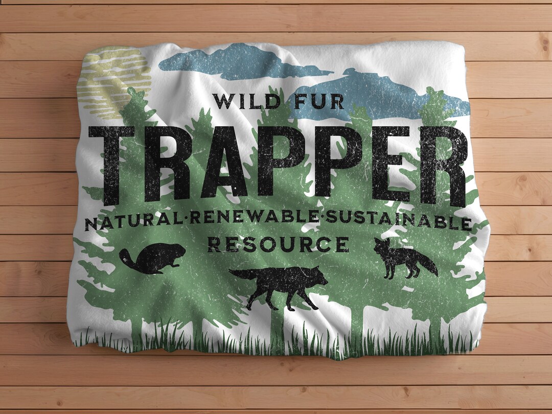 Wildlife Trapping Blanket for Fur Trapper Conservation Throw Nature ...