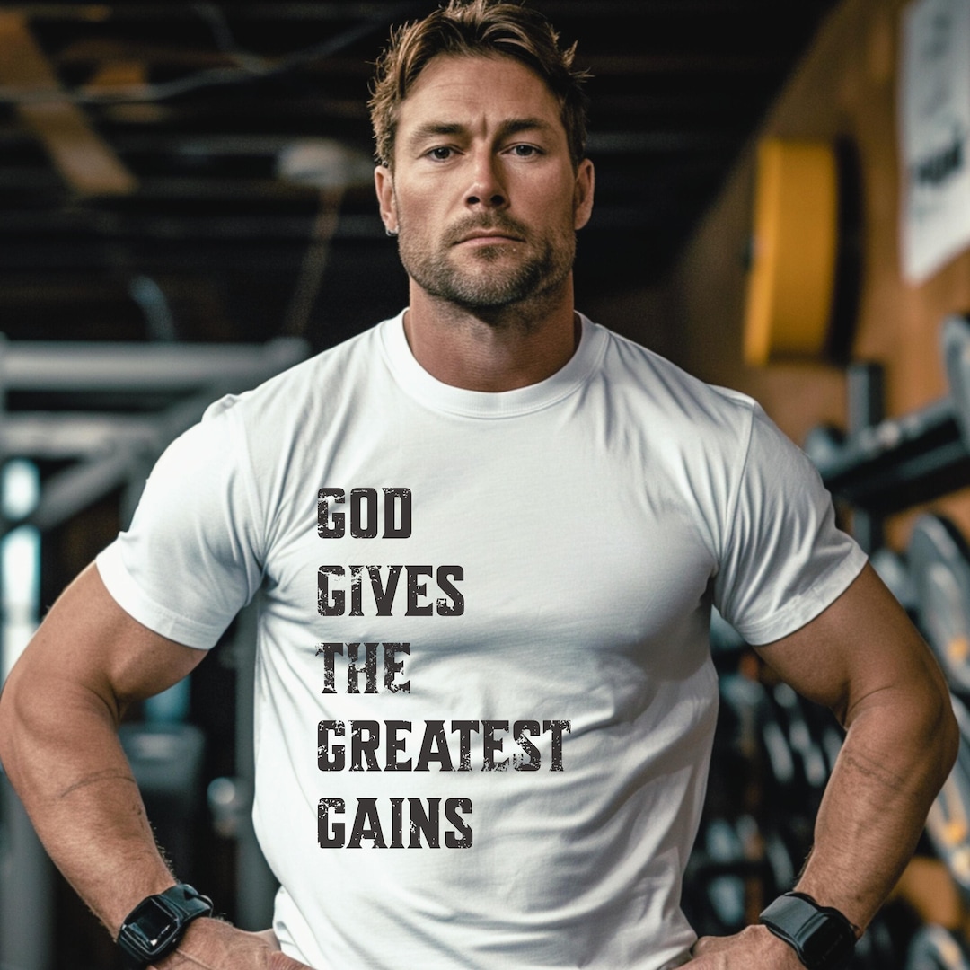 Christian Gym Shirt: Weightlifting Workout Tee, Jesus Apparel - Etsy