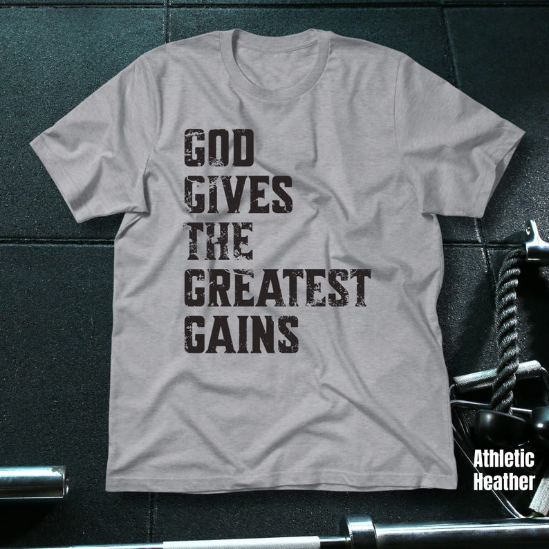 Christian Gym Shirt: Weightlifting Workout Tee, Jesus Apparel - Etsy