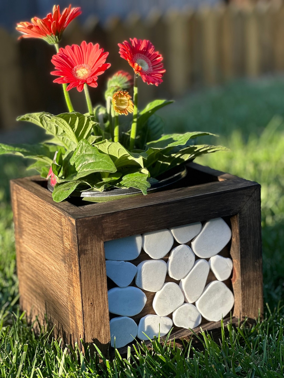 Handmade Planter Box With Beautiful Stone Finish - Etsy